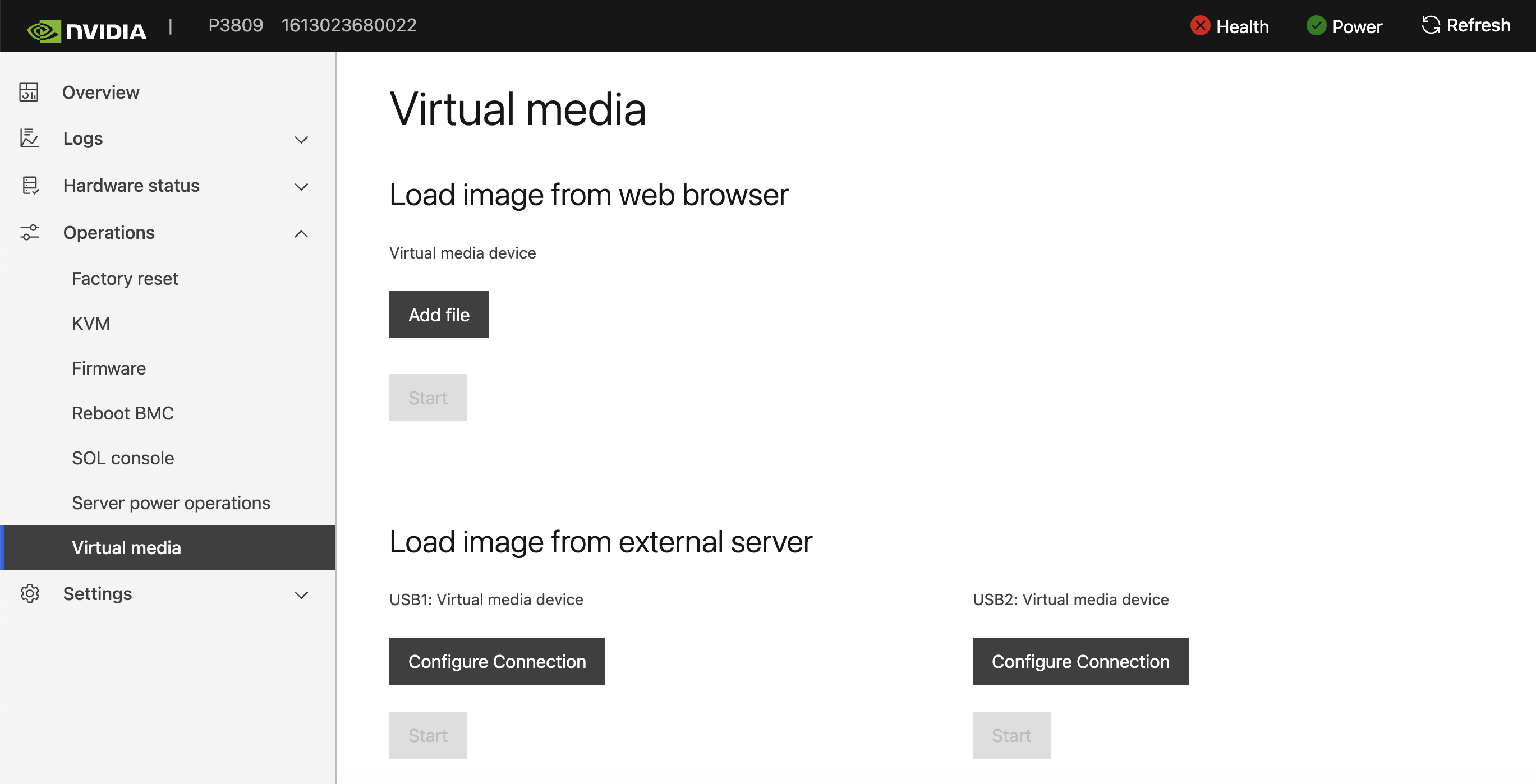 The Bmc Web User Interface — Nvidia Igx Orin Board Management Controller Bmc