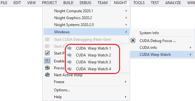 Inspect State :: NVIDIA Nsight VSE Documentation