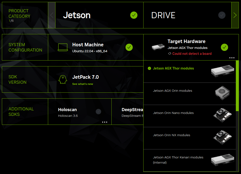 Install Jetson Software with SDK Manager — SDK Manager