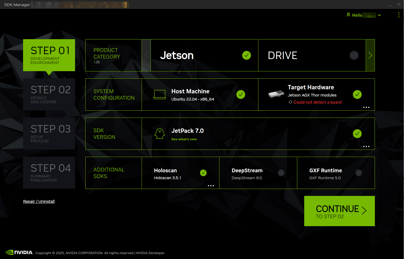 Install Jetson Software with SDK Manager — SDK Manager