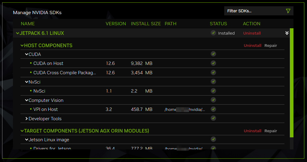 Install Deepstream Software With Sdk Manager — Sdk Manager