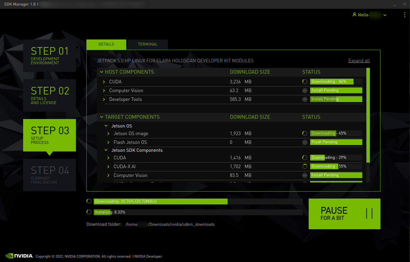 Install Clara Holoscan Software :: NVIDIA SDK Manager Documentation