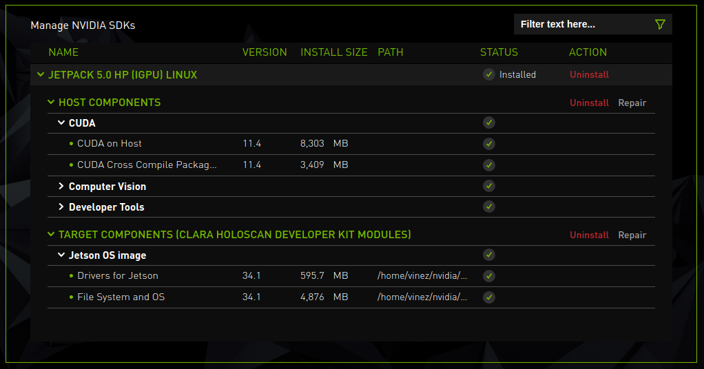 Install Clara Holoscan Software :: NVIDIA SDK Manager Documentation